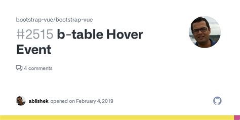 b table hover event · issue 2515 · bootstrap vue bootstrap vue · github
