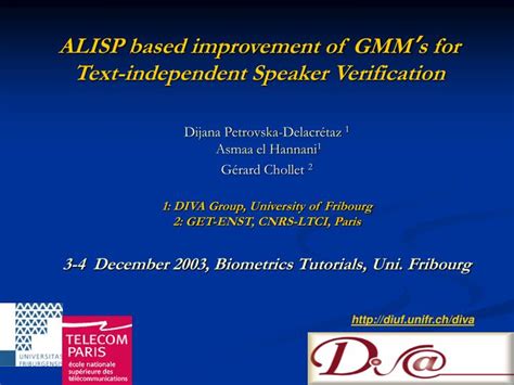 Ppt Alisp Based Improvement Of Gmm S For Text Independent Speaker Verification Powerpoint