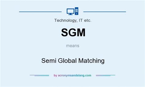 sgm semi global matching in technology it etc by