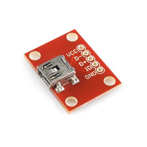 breakout board for usb mini b sparkfun bob 09966 core electronics