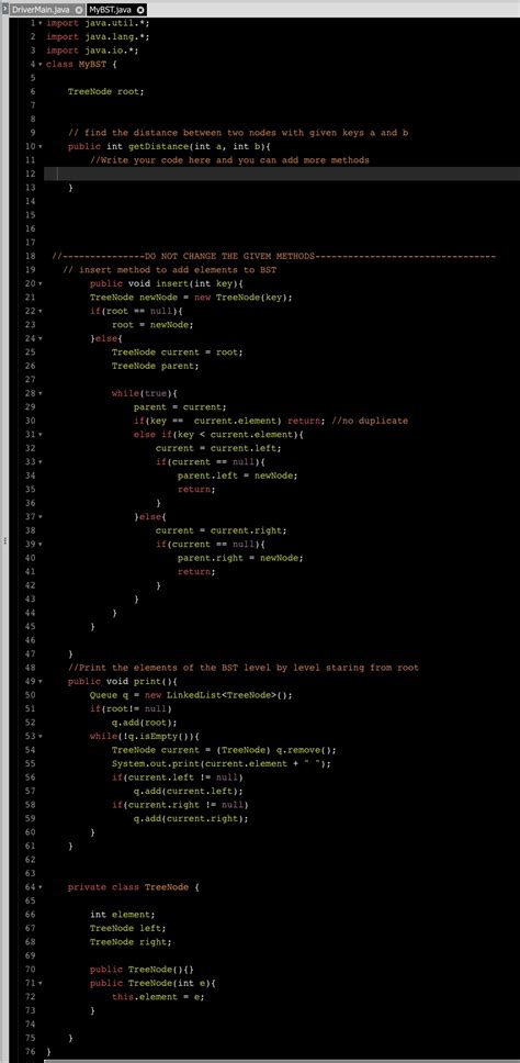 Solved Given A Binary Search Tree Bst And Two Keys In It