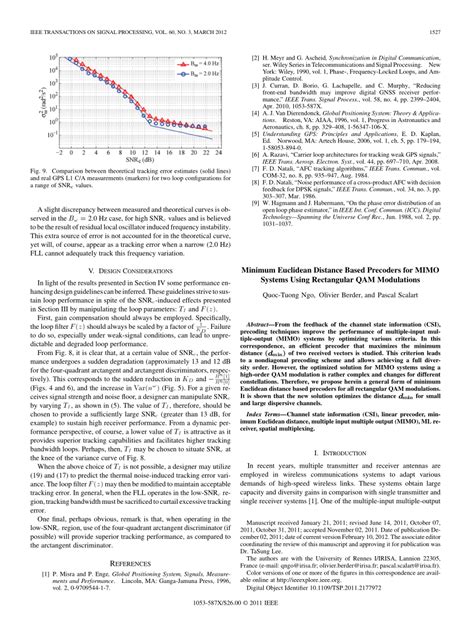 pdf minimum euclidean distance based precoders for mimo systems using