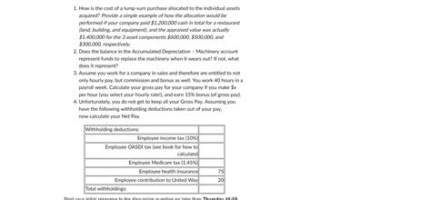 Solved 1 How Is The Cost Of A Lump Sum Purchase Allocated