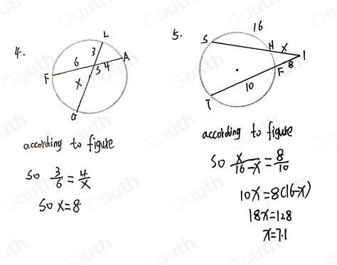 Solved Find The Length Of The Unknown Segment X Show Complete So 4