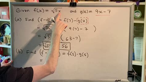 Forming The Sum Difference Product And Quotient Of Two Functions