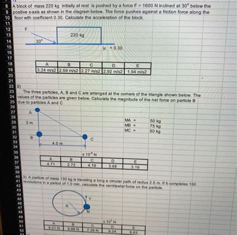 Solved 220 Kg 8 A Block Of Mass 220 Kg Initially At Rest Is