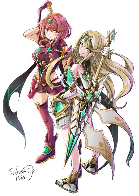 Pyra And Mythra Xenoblade Chronicles And More Drawn By Sofusan Danbooru