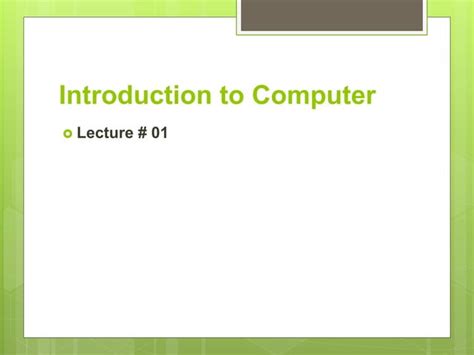Introduction To Computerppt Computing Technology And Computing