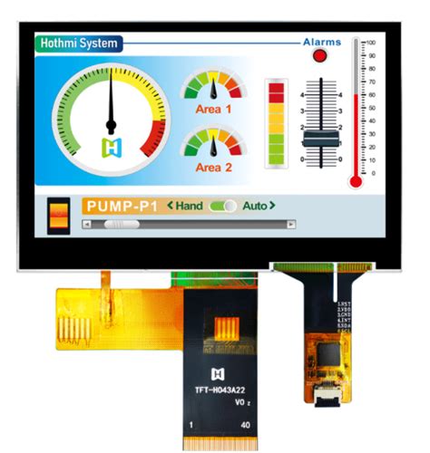 TFT H043A22WQISTKN40 8080 SPI MCU 4 3 Inch TFT 480x272 Sunlight Readable Capacitive TFT