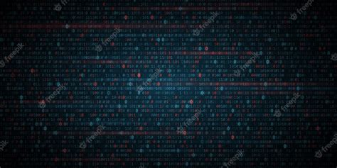 Premium Vector Glowing Binary Software Code Background