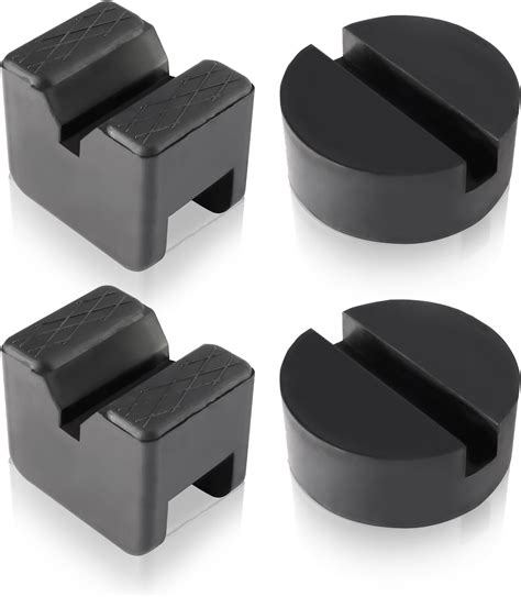Toolly Lot De 4 Adaptateurs De Cric Universels En Caoutchouc Robuste