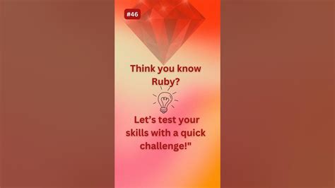 quiz 46 master ruby programming in 30 seconds quiz ruby shorts