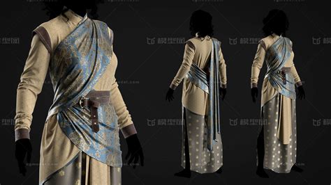 Md古代波斯贵族服饰 宫廷服装模型 穿戴服饰模型库 Marvelous Designer（zprj）模型下载 Cg模型网