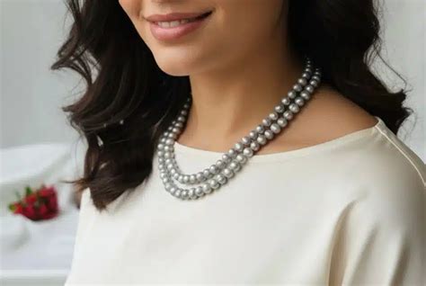Aaa Silver Double Layer Pearl Set Jewelry Store