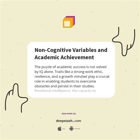 Non Cognitive Variables And Academic Achievement Deepstash