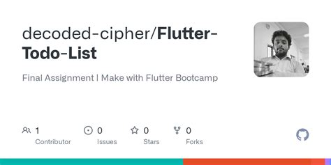 GitHub Decoded Cipher Flutter Todo List Final Assignment Make With