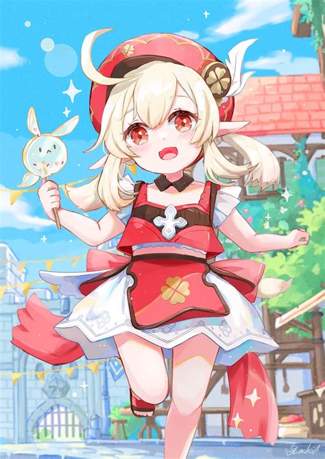 Klee And Dodoco Genshin Impact Drawn By Yutukicom Danbooru