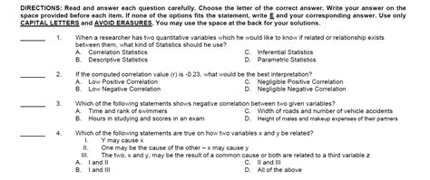 solved directions read and answer each question carefully
