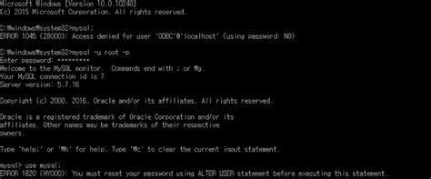 Mysql You Must Reset Your Password Using Alter User Statement Before