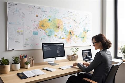 premium photo mind map magic creative home office brainstorming scene