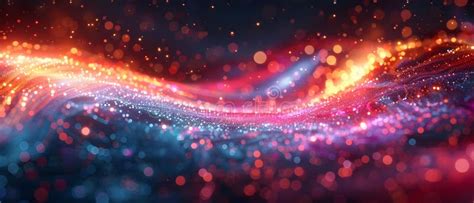 Colorful Data Waves Minimalist Symphony Of Light Concept Data