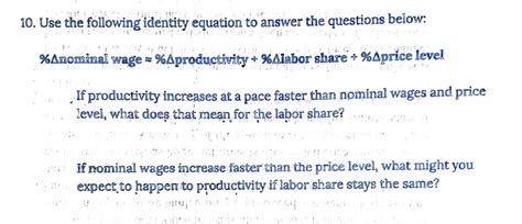 Solved Use The Following Identity Equation To Answer The