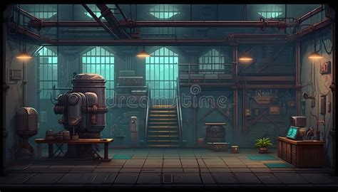 2d Room Industrial Factory Background Environment Stock Illustration Illustration Of Room