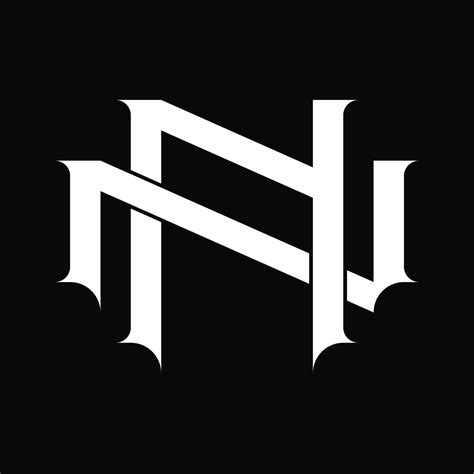 Nn Logo Monogram With Vintage Overlapping Linked Style Design Template 16565337 Vector Art At