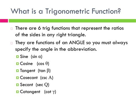 Ppt Introduction To Trigonometric Functions Key Concepts And