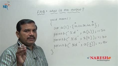 Array C Technical Interview Questions And Answers Mr Ramana Youtube