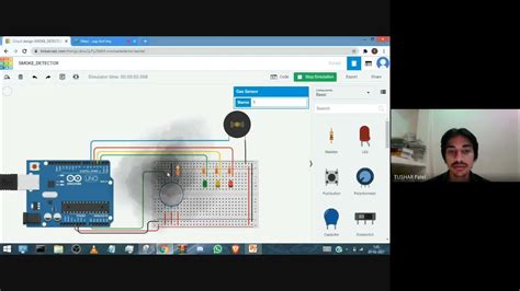 How To Make Smoke Detector Using Arduino Uno In Tinkerkad Youtube