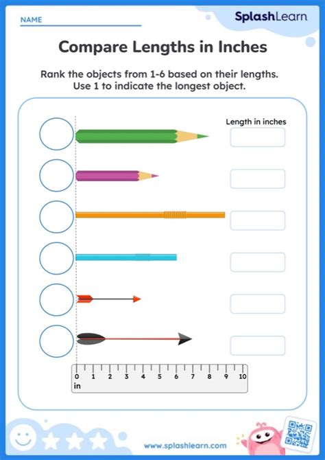 compare lengths using ruler worksheet