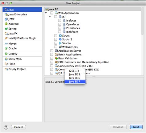 no java ee 8 option under drop down list while creating new project