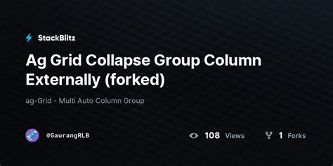Ag Grid Collapse Group Column Externally Forked StackBlitz