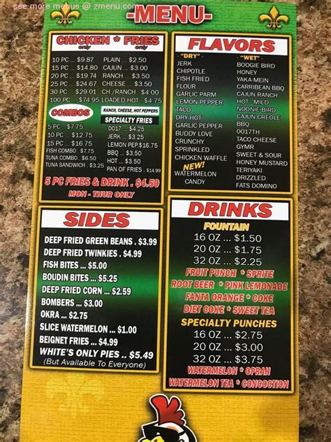 Online Menu of Chicken & Watermelon Restaurant, New Orleans, Louisiana, 70117 - Zmenu