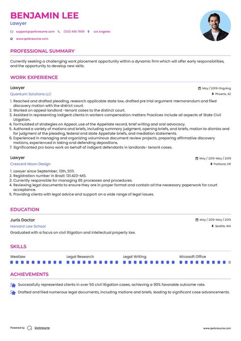 10 Lawyer Resume Samples And Templates For 2025