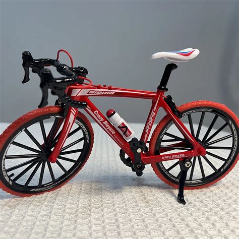 18 미니 모델 합금 자전거 다이캐스트 19cm 금속 손가락 빨간색 시뮬레이션 컬렉션 장난감 소녀 14 티몬