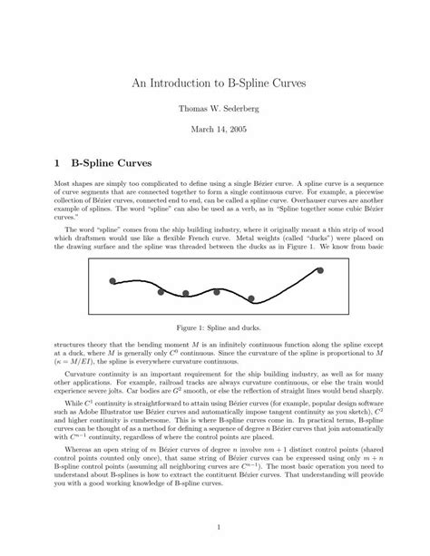 Pdf B Spline Curve Dokumentips
