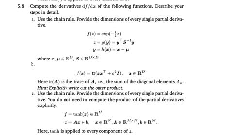 58 compute the derivatives df d of the following functions describe