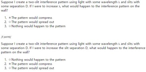 Solved Suppose I Create A Two Slit Interference Pattern U