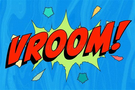 Vroom Abstract Cartoon Frame Vector Background. Symbol Stock Vector - Illustration of ...