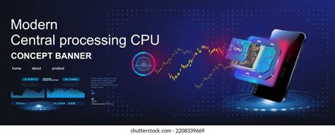 Cyber Systems Security Microprocessor Future Heavy Stock Vector