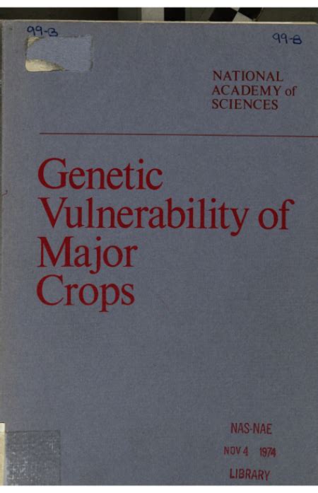 Genetic Vulnerability Of Major Crops The National Academies Press