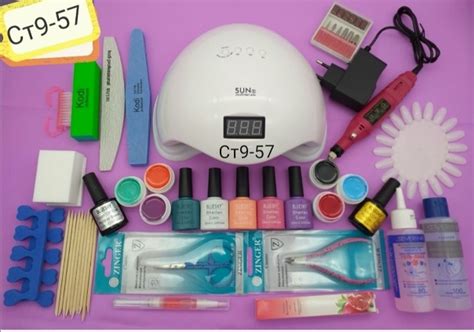Стартовый Набор для Наращивания Ногтей Цена набора 1900₽ 1 УФ Лампа Sun 5 48 Ватт Всё для