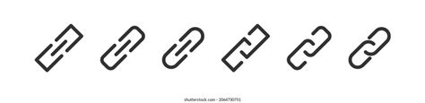 Chain Link Icon Set Various Styles Stock Vector Royalty Free 2247840551 Shutterstock