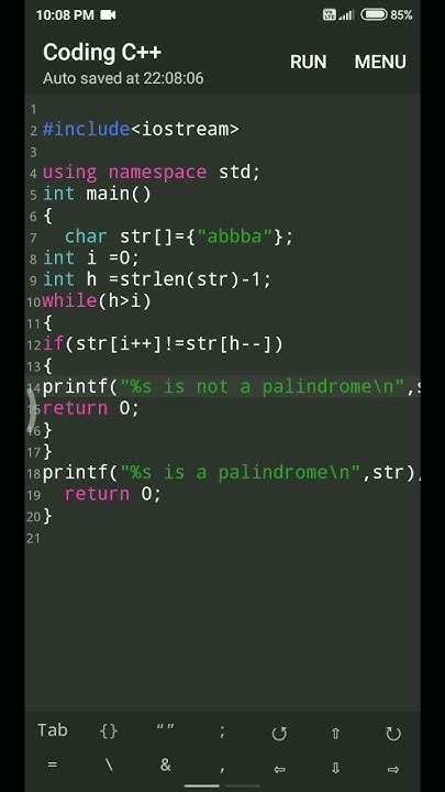 A Program To Check A String Is Palindrome Or Not C Program C Program Palindrome Program