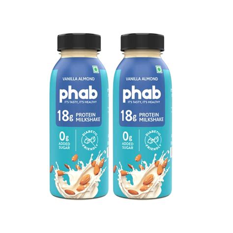 Phab 18g Protein Vanilla Almond Milkshake Pack Of 2 Price Buy Online At Best Price In India