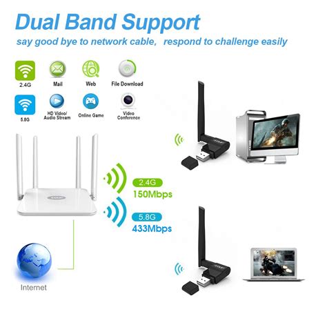 Edup Usb Wifi Adapter M Dual Band G Ghz Wir Grandado