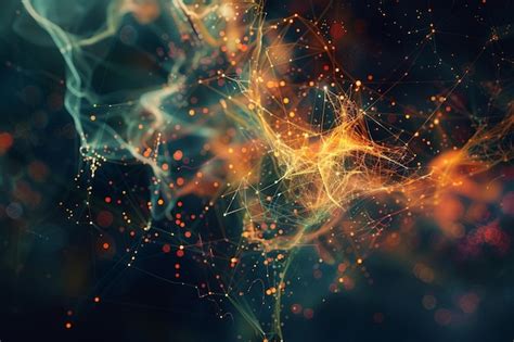 premium photo geometric shapes morphing into abstract neural net