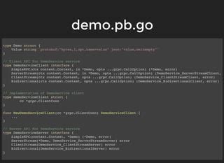 Build microservice with gRPC in golang | PPT